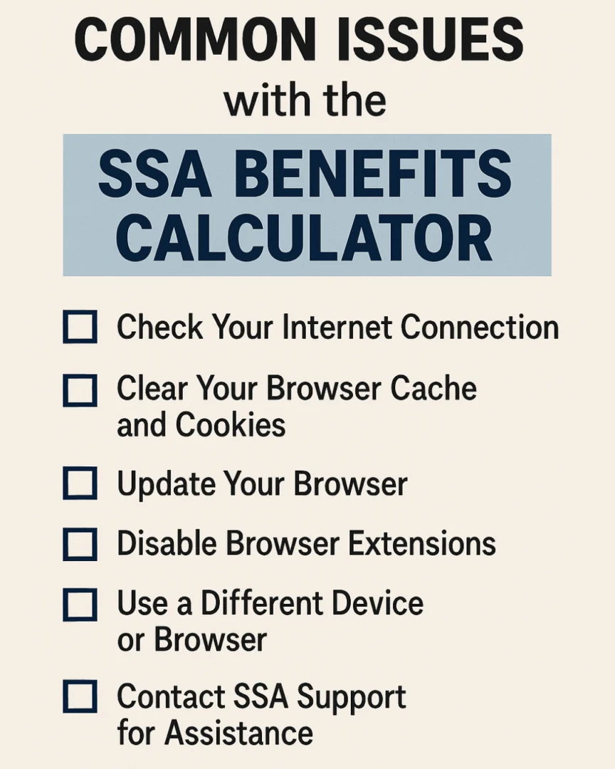 SSA Benefits Calculator Not Working? 6 Easy Fixes